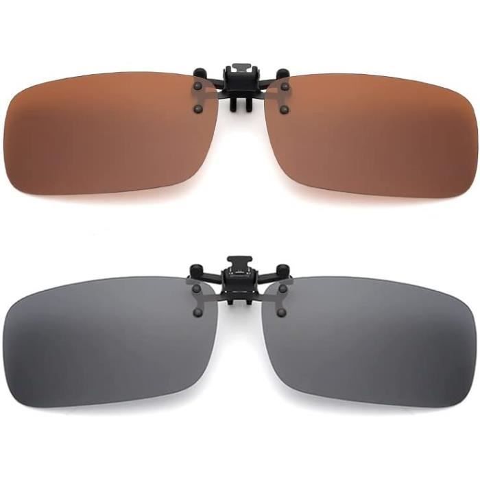 Lunettes de soleil à clips polarisées, Lunettes de soleil anti-Glare ...