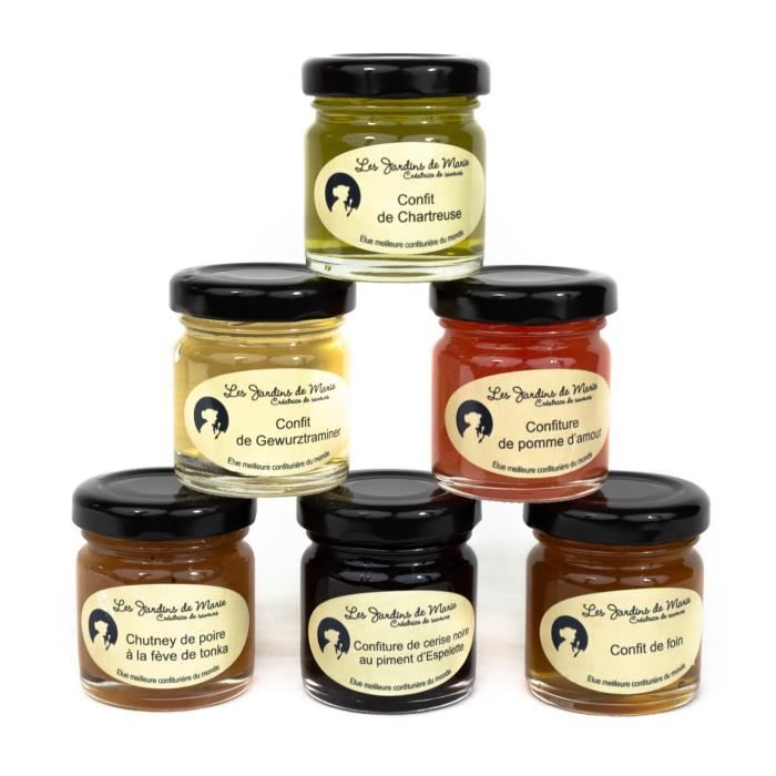 Les Jardins de Marie - Assortiment 6 pots confits, confitures idéal ...