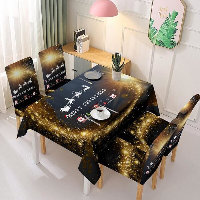 Linge de Table,Nappe de noël rectangulaire absorbante, ensemble de ...