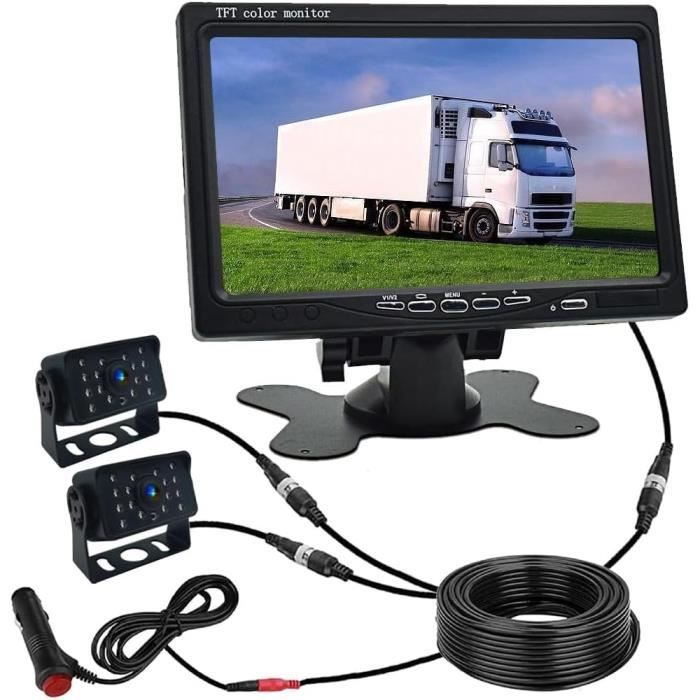 Kit De Système De Caméra De Recul Filaire, Moniteur De Recul Hd 7' + 2 ...