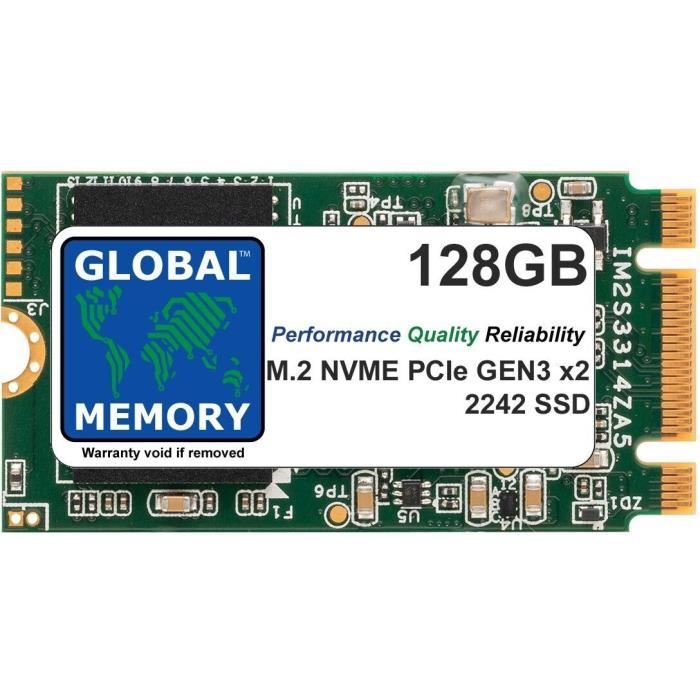 128Go 2242 PCIe Gen3 x2 NVMe B+M KEY SOLID STATE DRIVE SSD POUR ...