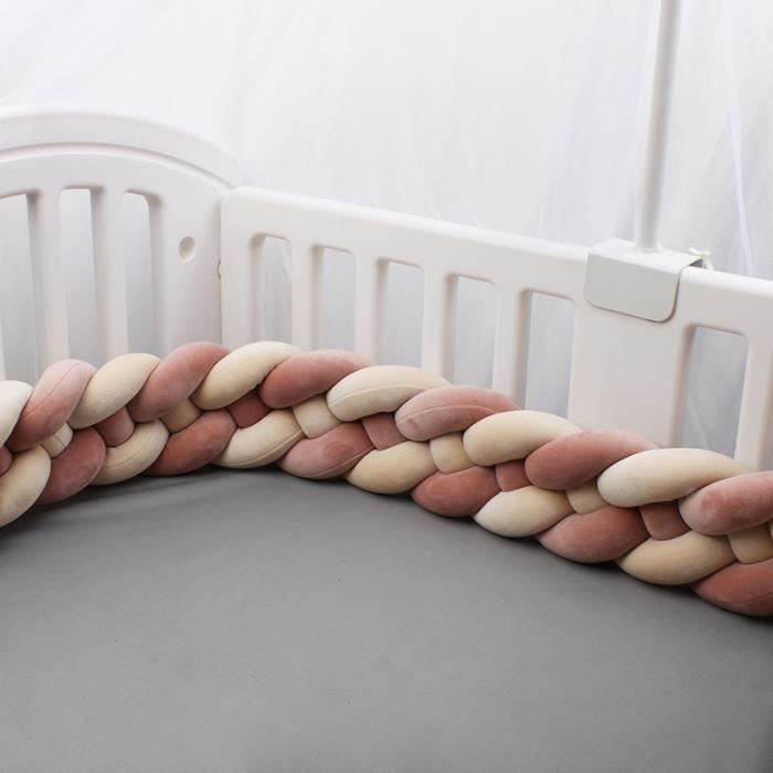 Tour de Lit Bebe Coussin Serpent Velours Berceau Pare-chocs Tresse Bebe ...