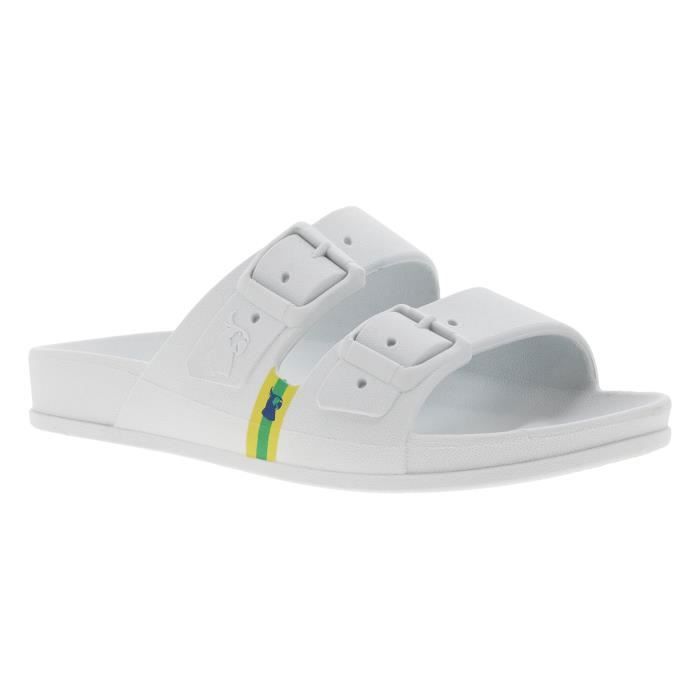 Claquettes talon plat Cacatoès blanc - Cdiscount Sport