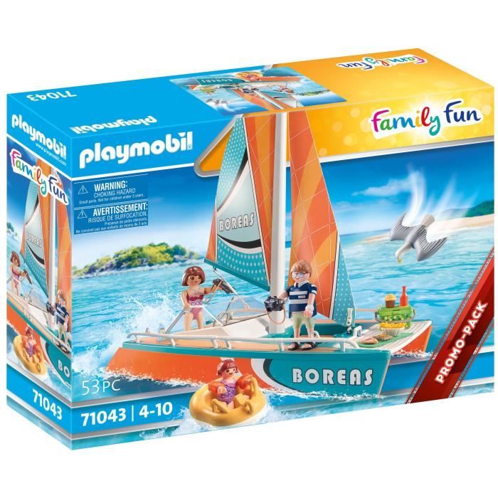 PLAYMOBIL - 71043 - Family Fun - Promo Pack Catamaran - 53 pièces ...