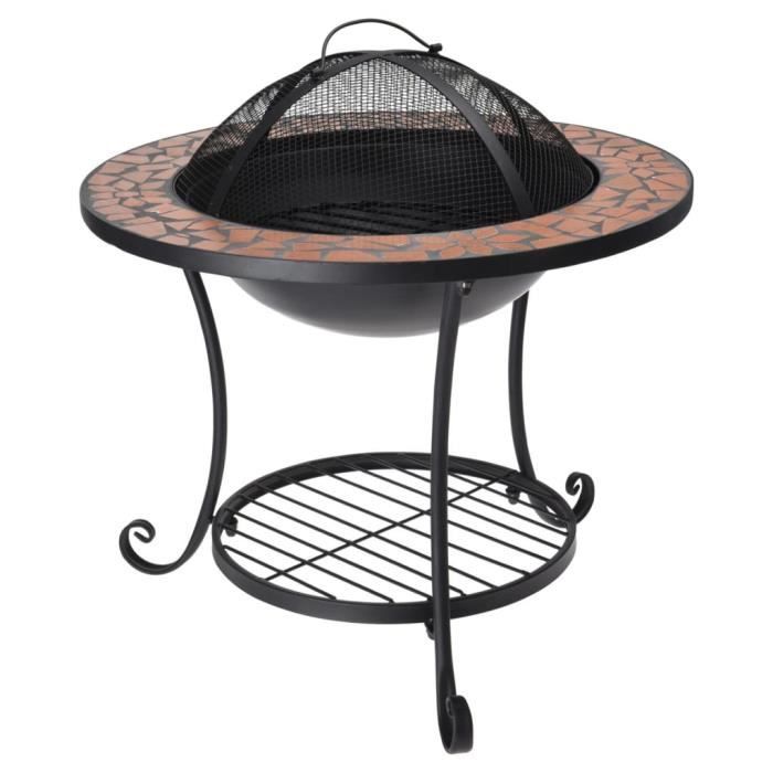 ProGarden Bol à feu avec mosaïque 58x44 cm 442212 - Cdiscount Jardin