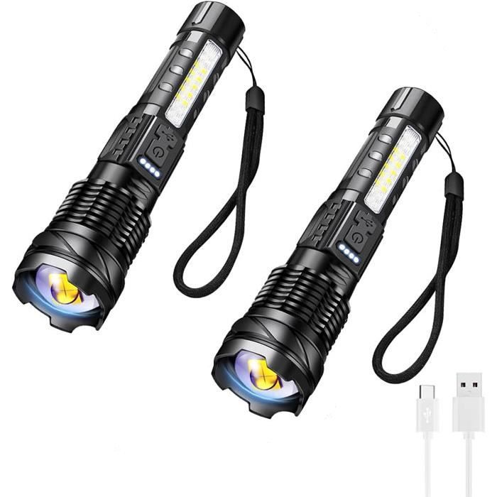 2 Pack Lampe Torche LED Ultra Puissante, 5000 Lumens Lampe LED ...