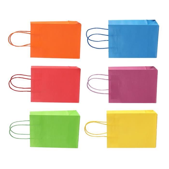 Sacs en papier - SHIPENOPHY - Lot de 24 - Couleurs assorties - Papier ...