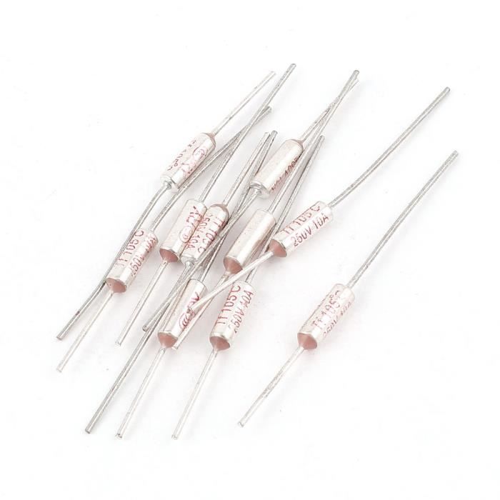 FUSIBLE sourcingmap® 10 pcs RY TF 105 degré celsius fusible thermique de coupure AC 250V 10A ...