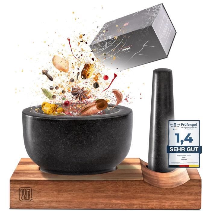 PUR. Mortier design en granit - Grand mortier en granit avec pilon dans ...