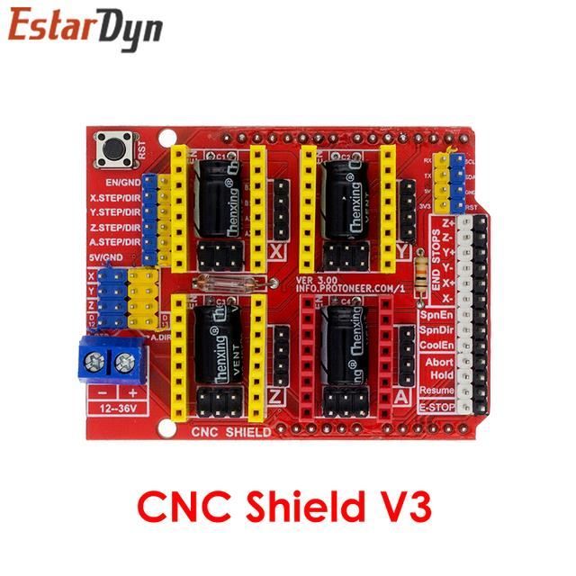 Circuits intégrés,CNC Shield V3--Carte D'extension De Pilote Pour Arduino, Machine À Graver ...