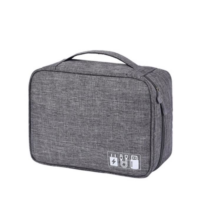 ACCESSOIRES POUR CABLE,Ardoisé--Sacs de rangement numériques de câble ...