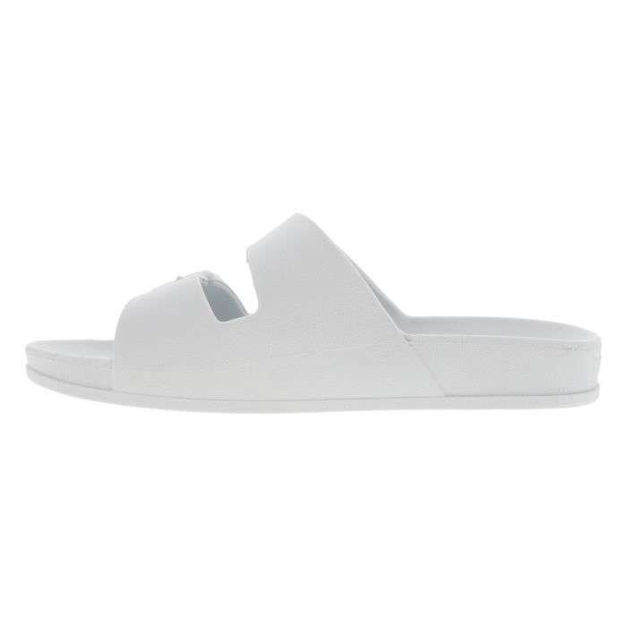 Claquettes talon plat Cacatoès blanc - Cdiscount Sport