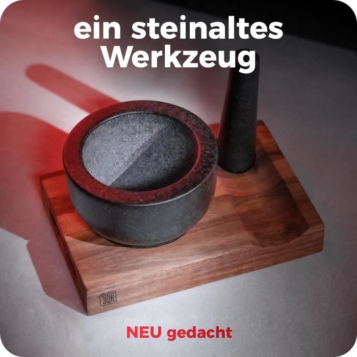 PUR. Mortier design en granit - Grand mortier en granit avec pilon dans ...