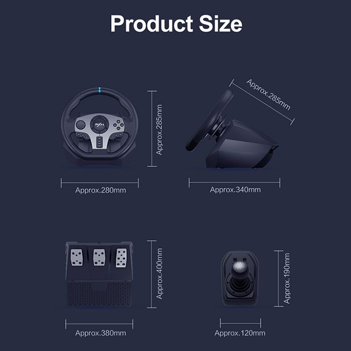Volant de jeu de course - RNCYN - RNCYN V9 - 900 degrés - 270 degrés ...