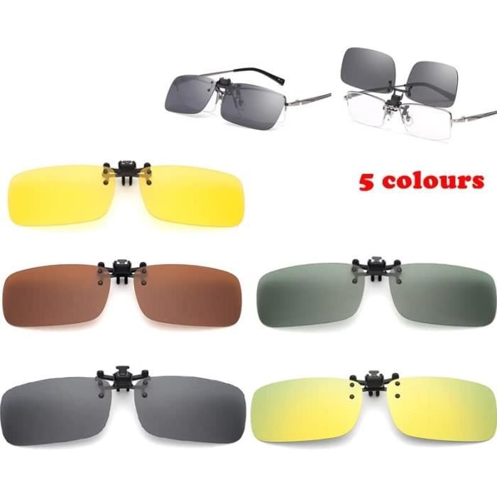 Lunettes de soleil à clips polarisées, Lunettes de soleil anti-Glare ...