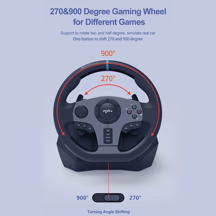 Volant de jeu de course - RNCYN - RNCYN V9 - 900 degrés - 270 degrés ...