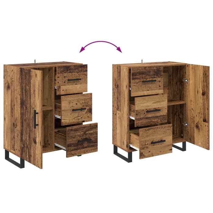 Buffet bas séjour,{1 pièce},meuble de rangement,design épuré, Bois ...
