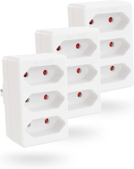 3X Triplite avec Max 1700W - multiprise Electrique 3 - triplette ...