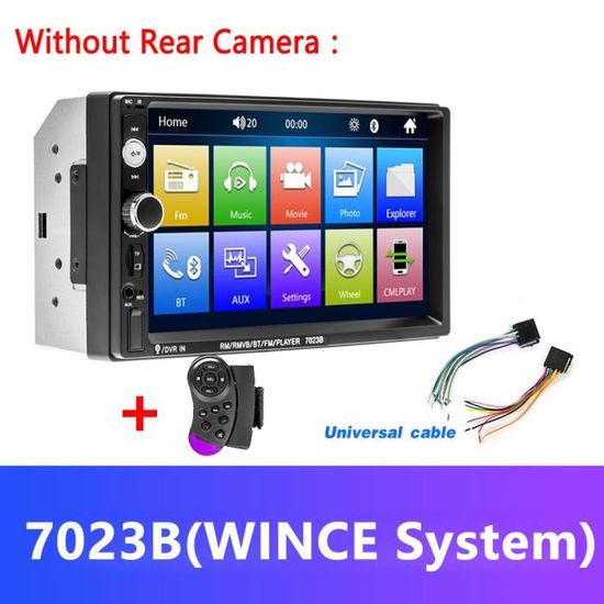 Radio 7023B - Autoradio stéréo 7 ", 2 Din, lecteur multimédia ...