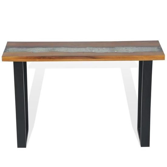Akozon Table console Teck 100 x 35 x 75 cm - 7891450383552 - Cdiscount ...