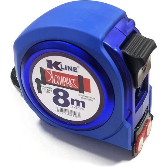 Keli Mètre Ruban Compact Magnétique Professionnel, Bi-Matière, Rigidité Maximum 2,2M De Tenu ...
