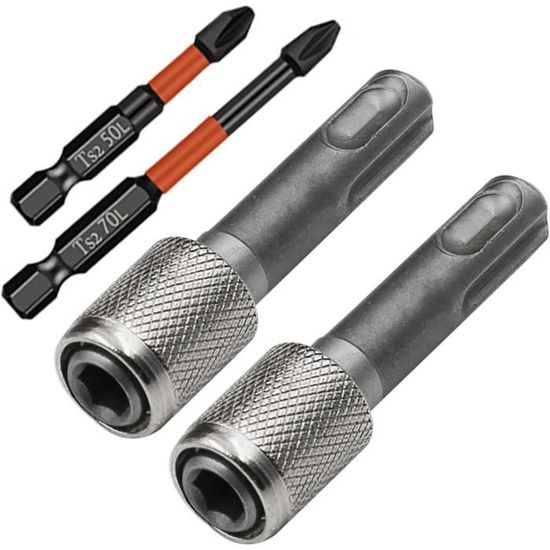 Porte Embout Sds Plus, 2 Foret Sds Max Douille Visseuse + 50 Mm, 70 Mm ...