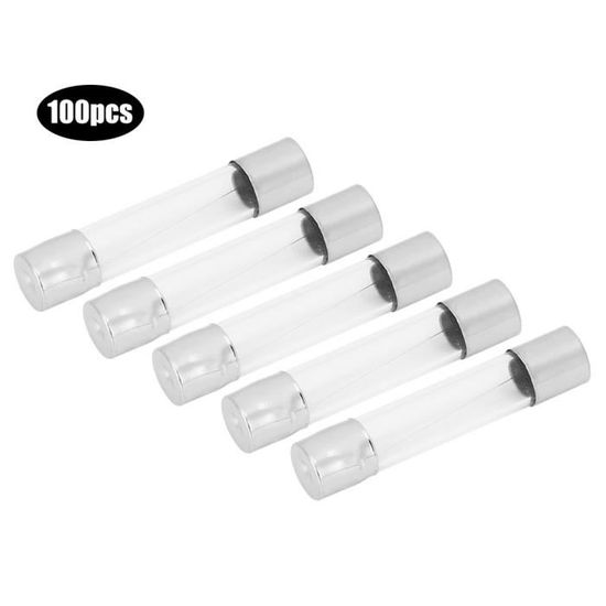 GOTOTOP Fusible en verre 100pcs 250V tube de verre fusible accessoire de fusible rapide pour la ...