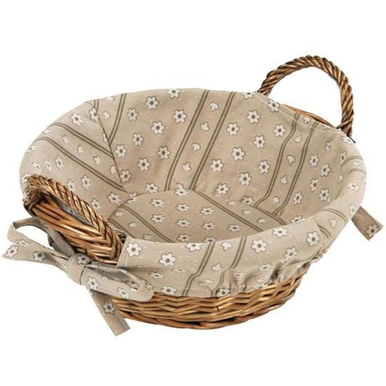 Bkorb, panier en osier, panier de cuisine, nature, doublure textile ...