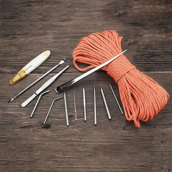VGEBY Kit de couture Paracord, 12 outils en acier inoxydable pour ...