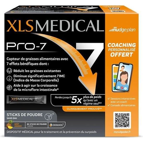 XLS MEDICAL PRO 7 COACHING PERSONNALISÉ OFFERT - Perte de poids 60 sticks - Cdiscount Santé ...