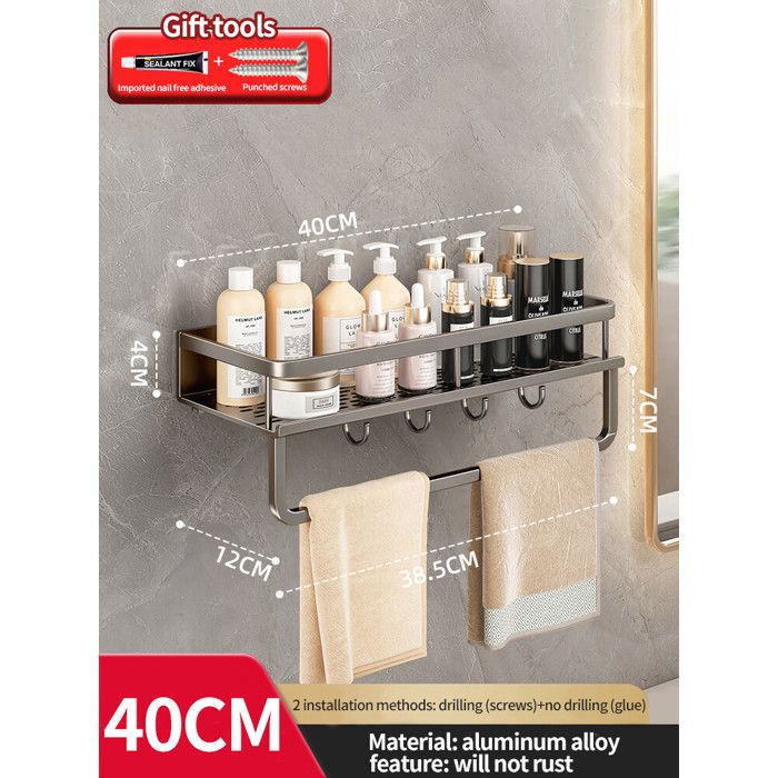 Support de salle de bain étagère de salle de bain espace de toilette ...