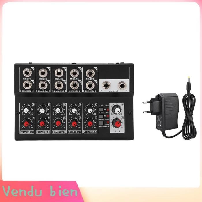 TMISHION Mélangeur Audio Audio Mixer 10 Channel Mixing Console Audible ...