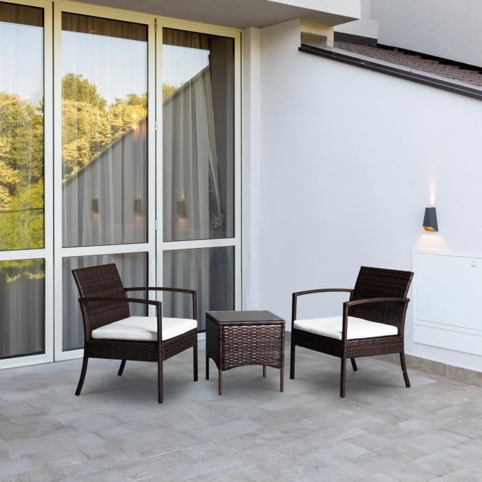 Ensemble balcon SanRemo - salon de jardin 2 places et table basse ...