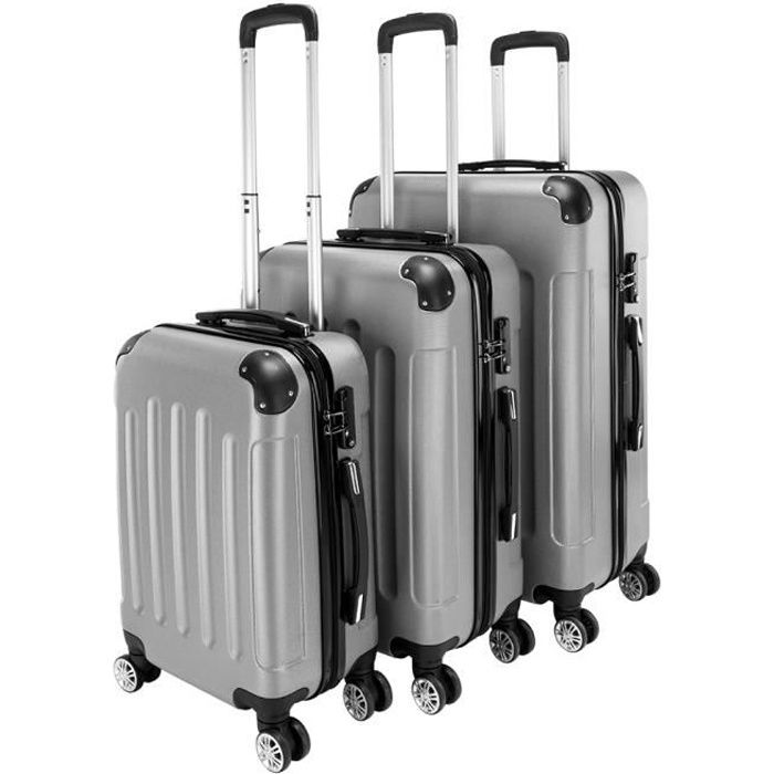Set de 3 Valises Rigide en ABS Ensemble de Bagages, 4 roulettes(XL, L ...