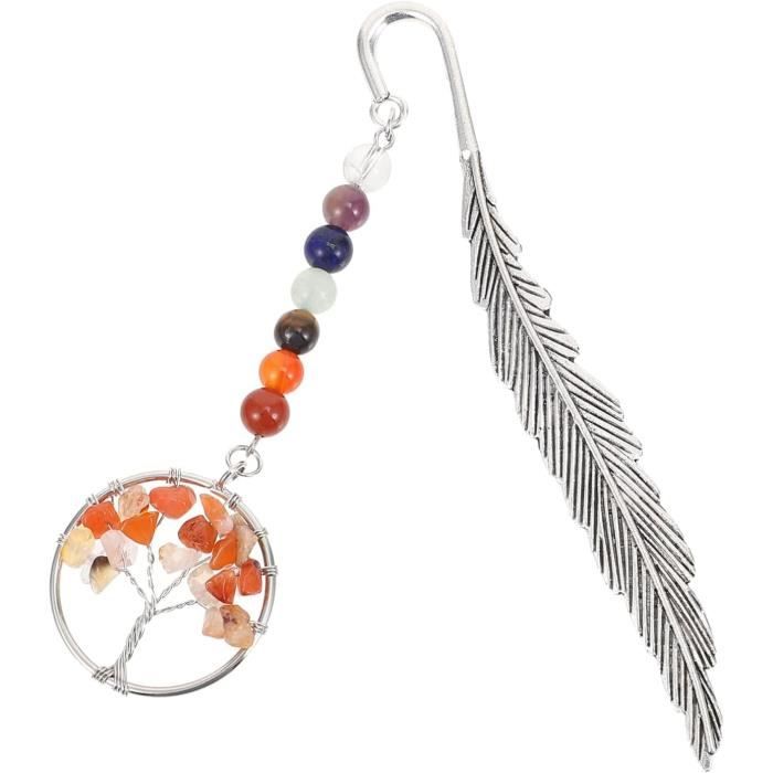 Marque-Page Avec Perles Rondes Colorées En Cristal - Arbre De Vie Marque-Page Pour Enseignants ...