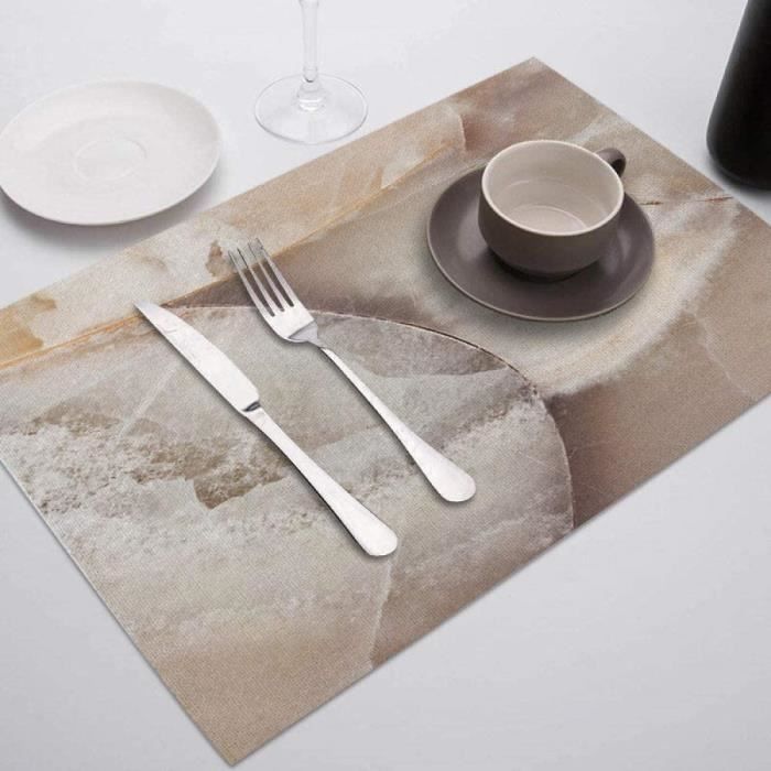 Napperon,1 Pc Napperon pour Table À Manger Vaisselle Durable Table À ...
