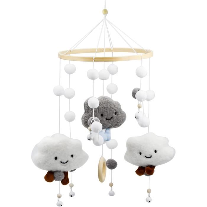 Mobile Coranique Bebe Mobile En Bois Pour Bébé Avec Boules De Feutre ...