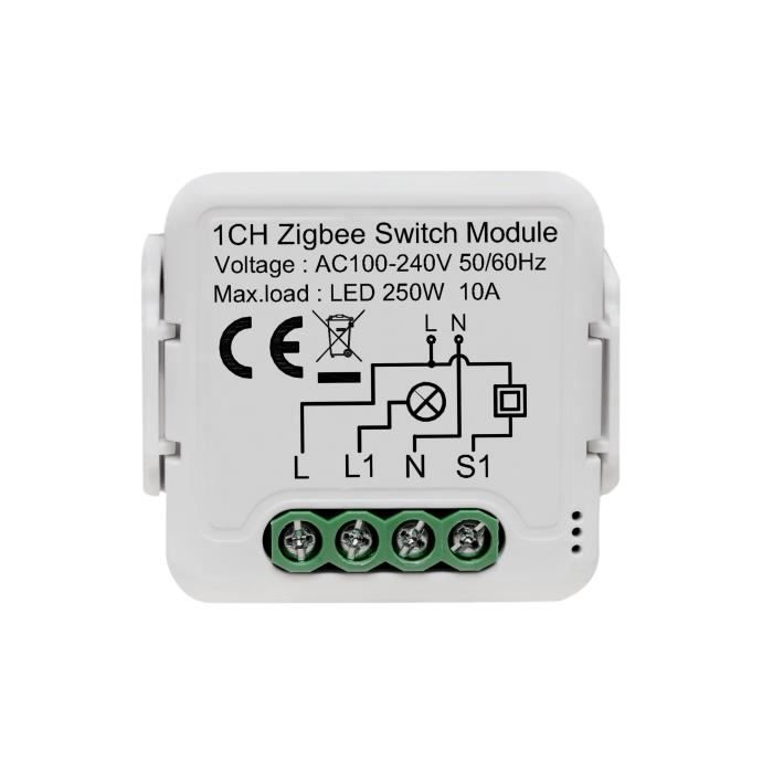 1gang zigbee neutre - Mini Module commutateur'éclairage intelligent ...