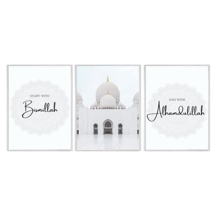 Lot De Posters Islam - AUTREMENT - Cadre Photo50x70cm - Blanc ...