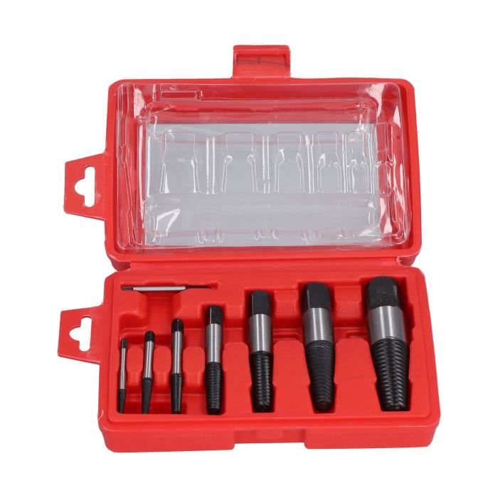 Cikonielf Extracteur de vis cassées en acier 8 pièces extracteur de vis cassé en acier à grande ...