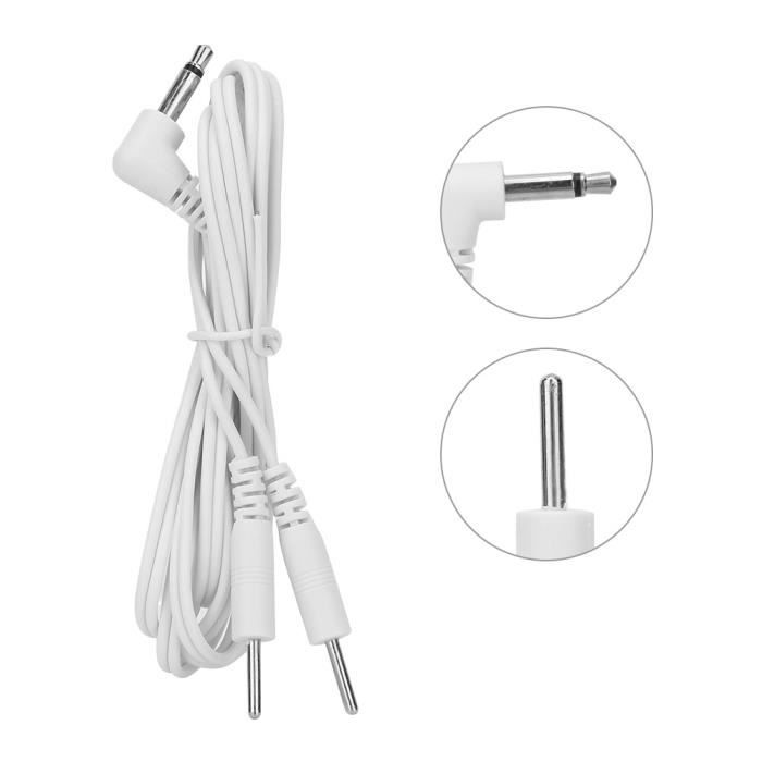 10pcs DC 3.5mm Pin Type Electrode Lead Wires Cable pour TENS Unit ...