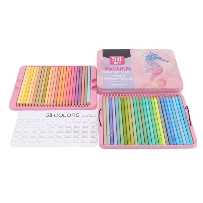 HURRISE crayons de couleur pour adultes 50 Crayons de Couleur, MatéRiau ...