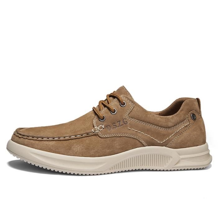 BASKET Homme - Simple et élégant Cuir Chaussures décontractées - marron ...