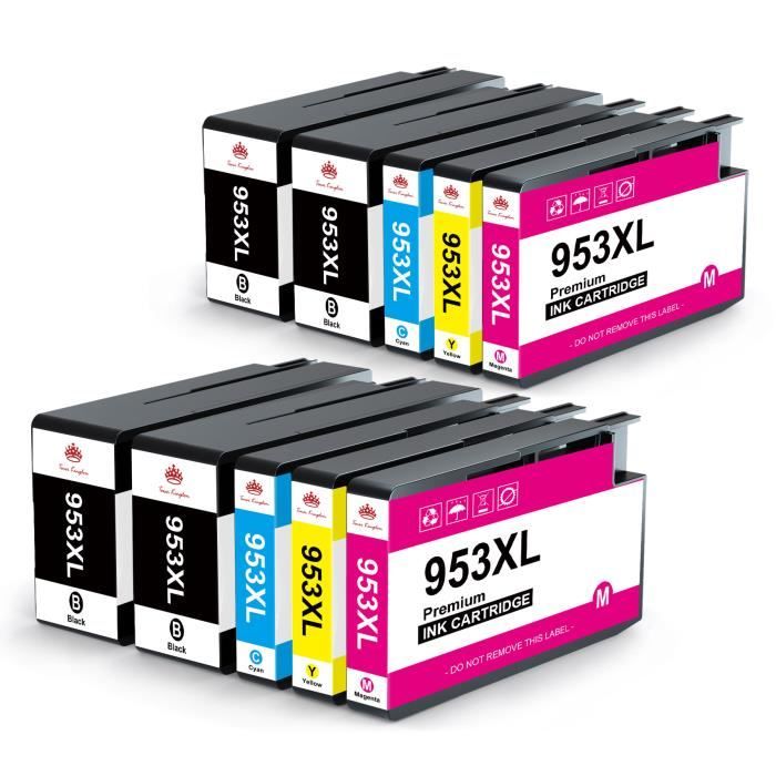 TONER KINGDOM 953XL 10 Cartouche d'encre de Compatible pour HP 953 XL ...