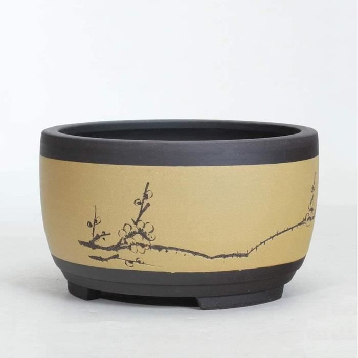 Rishx Style Chinois En Forme De Tambour Plante Pot Ronde Pots-Planteur ...