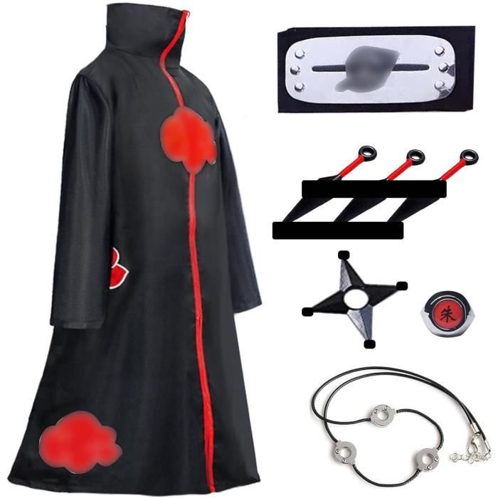 Itachi Cape Cosplay Itachi Cos Deguisement Bandeau Bague Collier Ninja ...