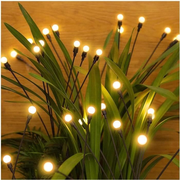 Luciole Solaire Exterieur Jardin, 4 Packs De 6 8 10 Led Lucioles Solaire Jardin, Etanche Ip65 ...