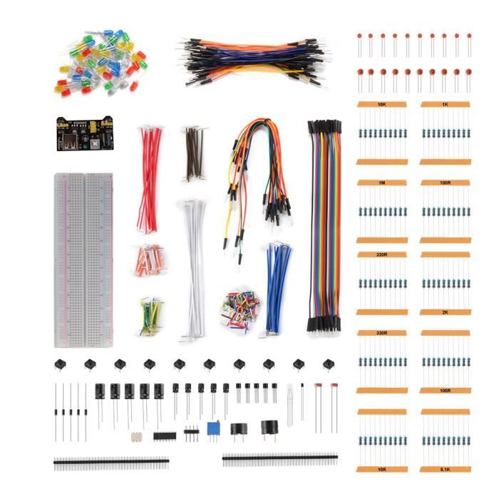 Starter Basic Learning Kit pour Arduino Raspberry Pi Breadboard Câble ...