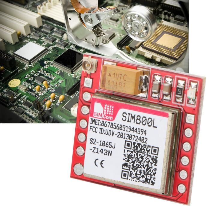 YOSOO Module SIM800L Carte SIM800L GPRS Kit de module GSM Carte MicroSIM Port série TTL (sans ...