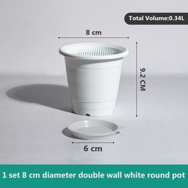 POT DE FLEUR,1 8 cm white-1 pc--Pot'orchidées succulentes à Double ...